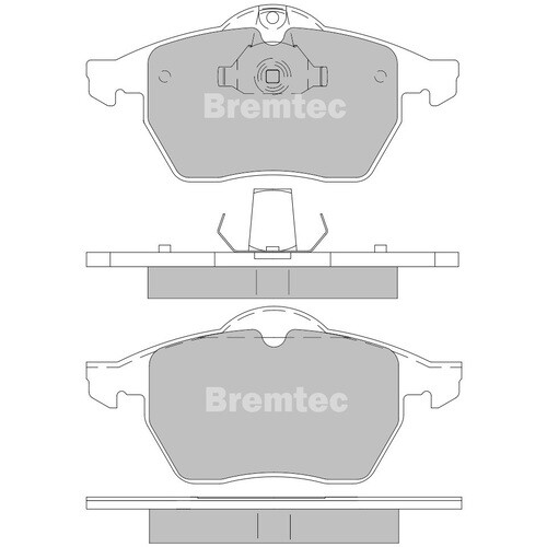 Bremtec FRONT ECE R90 Approved Heavy-Duty Brake Pads BT1040PRO (DB1351 ...
