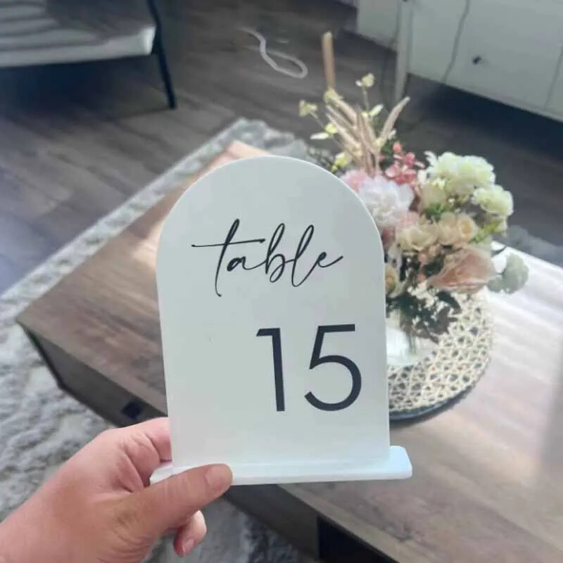 Wedding Table Numbers with Stands Party Table Numbers Wedding Reception ...
