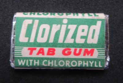 1950's Vintage Clorized American Chewing Gum Co. Tab w/ Chlorophyll ...