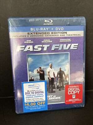 Fast Five Blu-Ray/DVD, 2011 Extended Edition - Sealed 25192107191| eBay