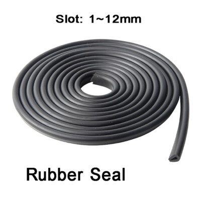 1 Meter Black Rubber Trim Seal U-Shaped Slot Flat/Rounded Corner ...