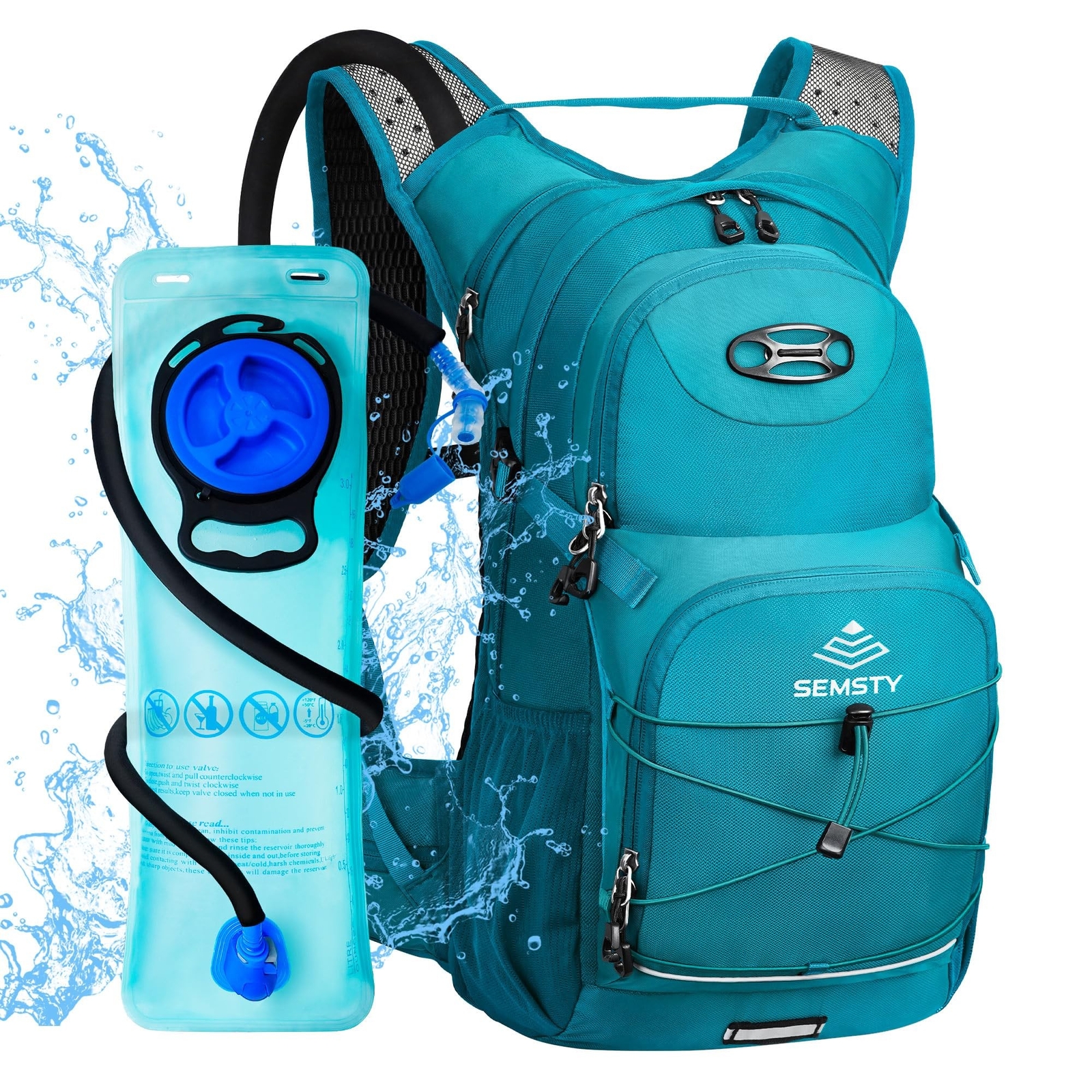 Hydration Backpack 25L, Hiking Backpack with 3L Water Bladder and Rain ...
