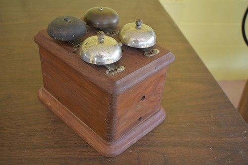 Early Wood Telephone Ringer with 2 sets of ringers | eBay