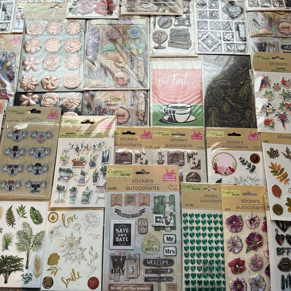 Customized sticker lot - 5pk Crafters Square #34 | eBay