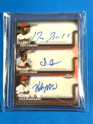 JOSE RAMIREZ STEVEN KWAN KYLE MANZARDO 2025 TOPPS CHROME UPD TRIPLE ...