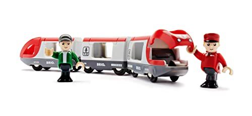 World 33505 - Travel Train Set - Premium 5 Piece Wooden Toy Set for ...