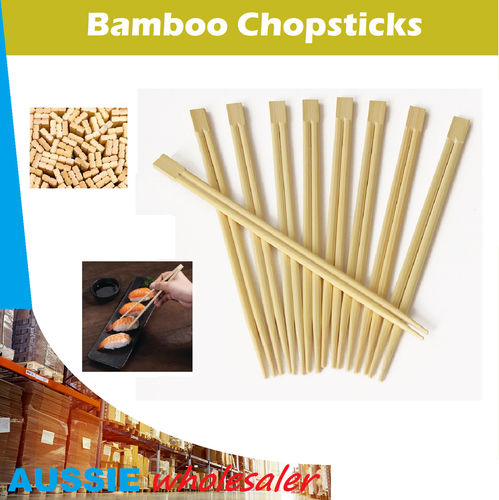AU 100/500/1000 Bamboo Chopsticks fast food takeaway Natural Food Wood ...