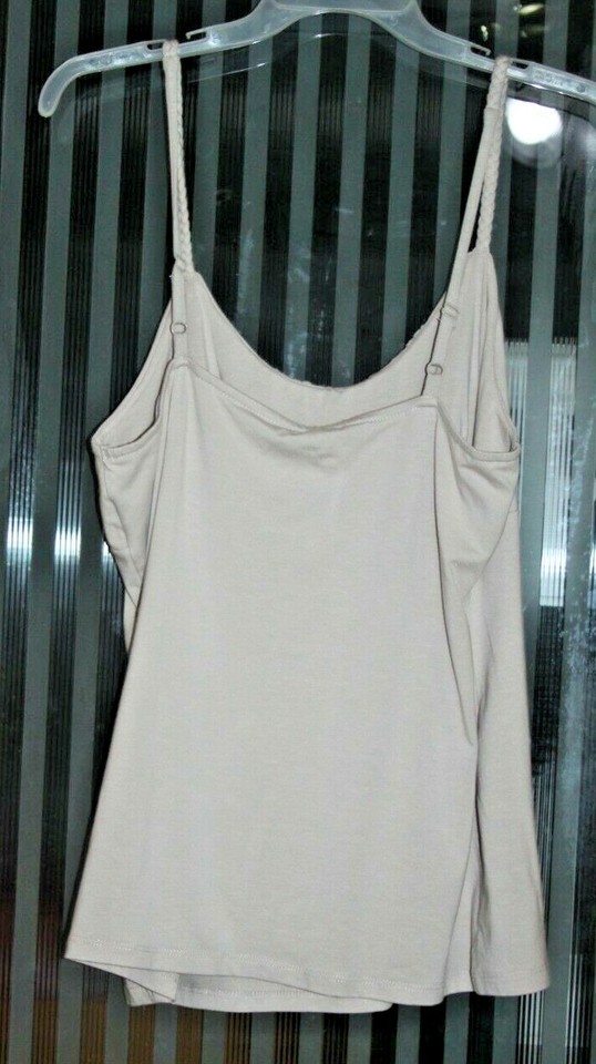 SIZE XL INC GRAVEL (TAN) ADJUSTABLE SPAGHETTI STRAP STRETCH TANK TOP | eBay