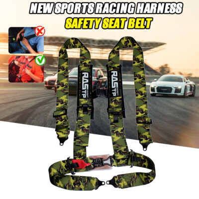 4 Point 3" Racing Style Harness Seat Belt 4PT Camlock Quick Release US ...