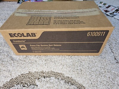 Ecolab Power Pak Reclaim Rust Remover Stainblaster 8 oz 6100911 Box ...