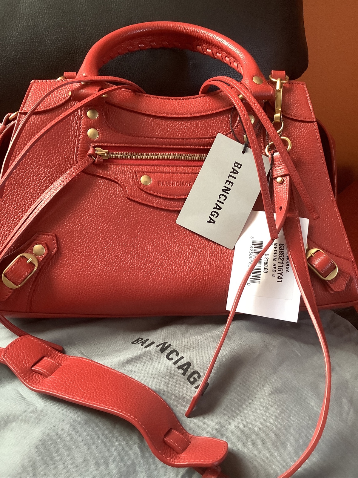 BALENCIAGA NEO CLASSIC GRAINED LEATHER SATCHEL BAG RE… - Gem