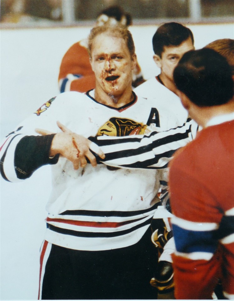 2X ATION HOCKEY PHOTO FAMOUS FIGHT JOHN FERGUSON MONTREAL VS BOBBY HULL ...