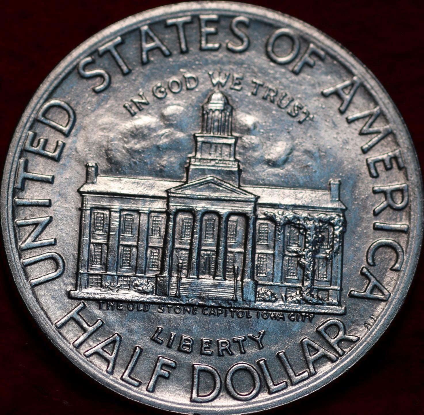 Uncirculated 1946 Iowa Statehood Centennial Silver Commemorative Half ...