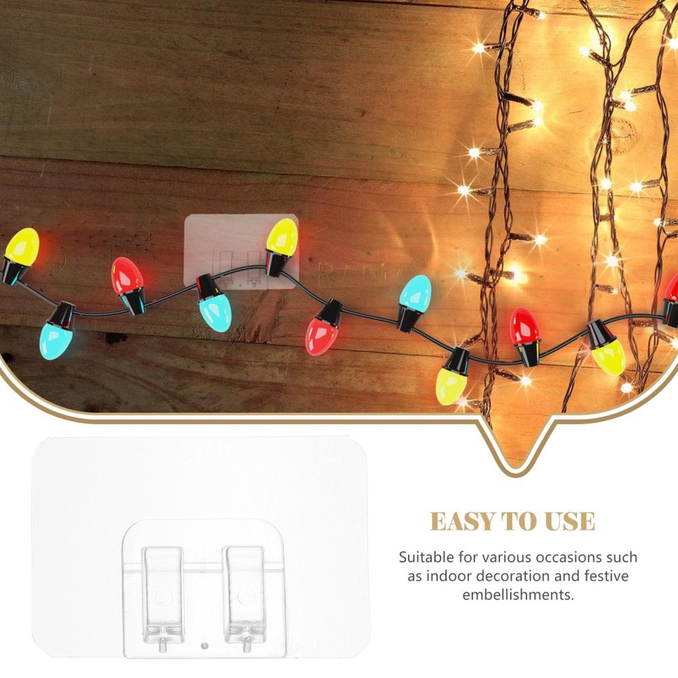 50 Pcs Removable Hooks Strip Light Mounting Clips Hanging Indoor | eBay ...