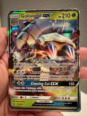 Pokemon Golisopod GX 17/147 Burning Shadows Card Near Mint Ultra RareNM ...