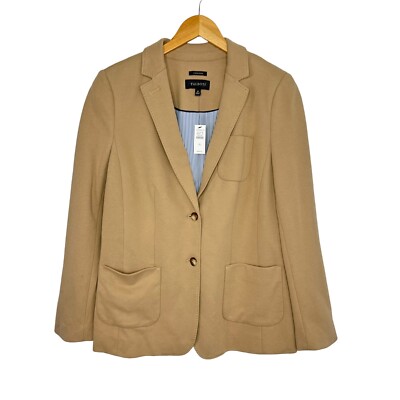 Talbots Aberdeen Womens Blazer Jacket Size 10 Tan Camel Career Academia ...