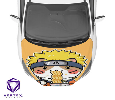 Naruto Cat Anime Hood Wrap Weatherproof Vinyl Decal 50"X60" 1-YR ...