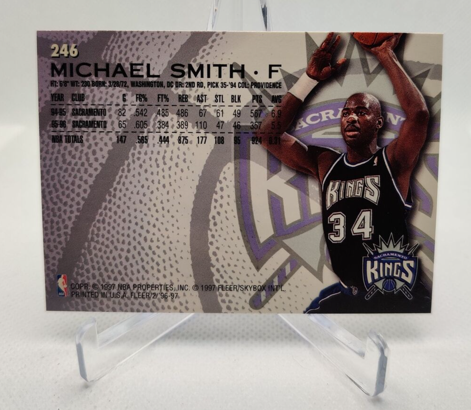 1996-97 Fleer Basketball #246 MICHAEL SMITH Sacramento Kings | eBay