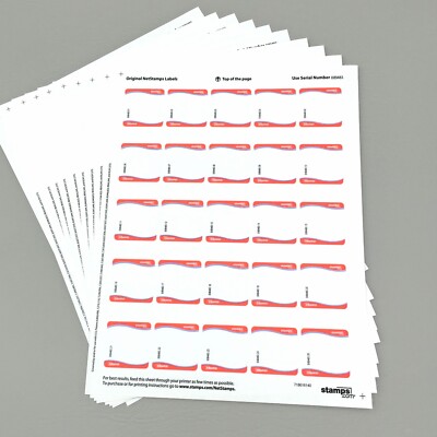 NetStamps Label Sheets USPS Shipping Postage Stamps 9 Sheets 225 Stamps ...
