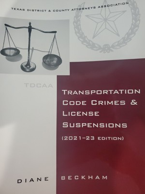 Transportation Code Crimes And License Suspensions 2021-23 | eBay