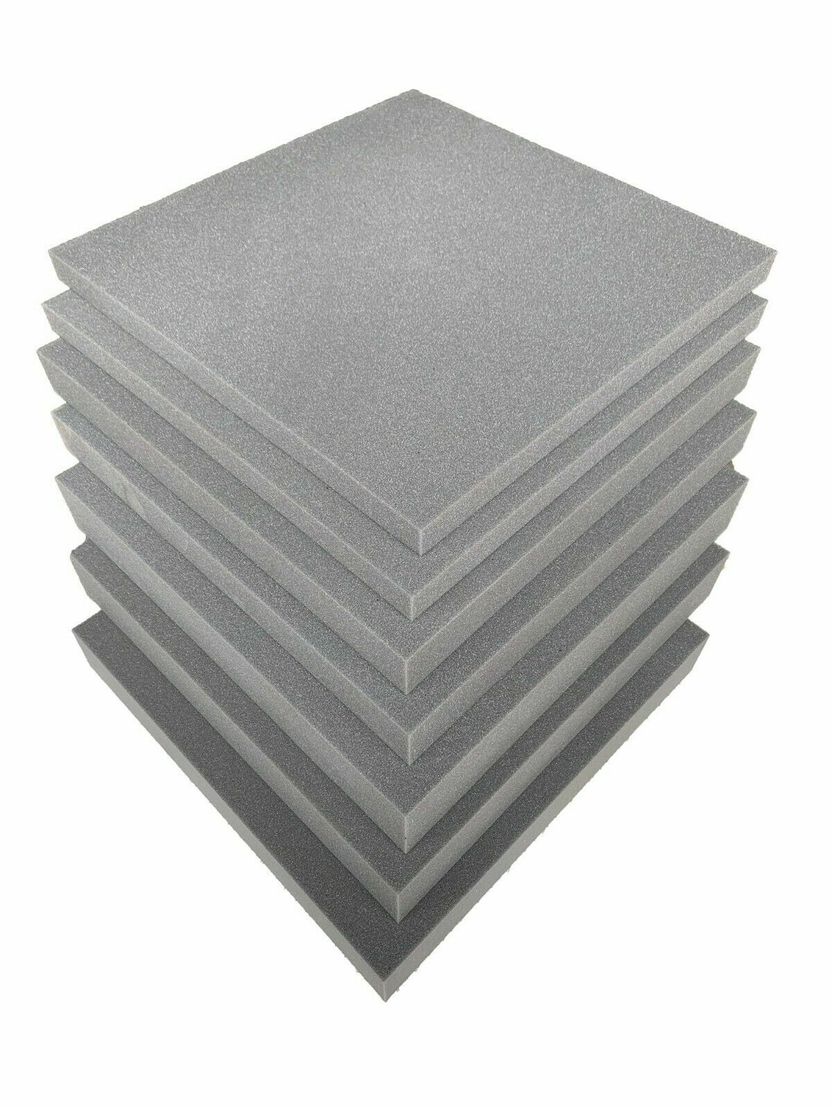 Upholstery GREY FOAM Sheet Cut To Size High Density Any Thickness Size ...