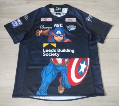 Leeds Rhinos Captain America Rugby Super League Shirt 2018 - ISC 3XL Jersey Top | eBay UK