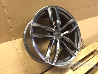 22" S LINE RS6 STYLE GUNMETAL WHEELS RIMS FITS AUDI Q7 TDI FSI TSI ...