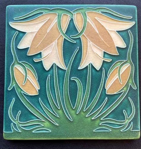 Motawi Arts & Crafts 6x6 Flower Tile | eBay