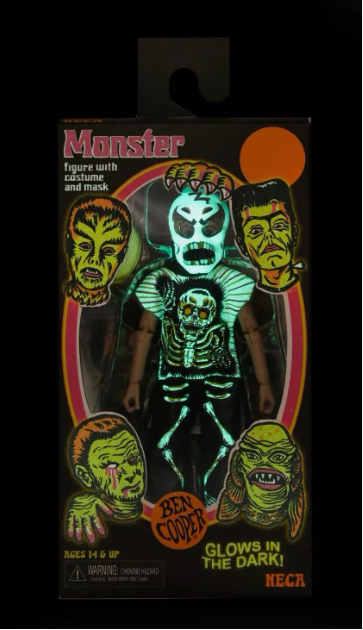 NECA BEN COOPER SKELETON 05 KID MONSTER w/MASK & COSTUME NYCC GITD ...