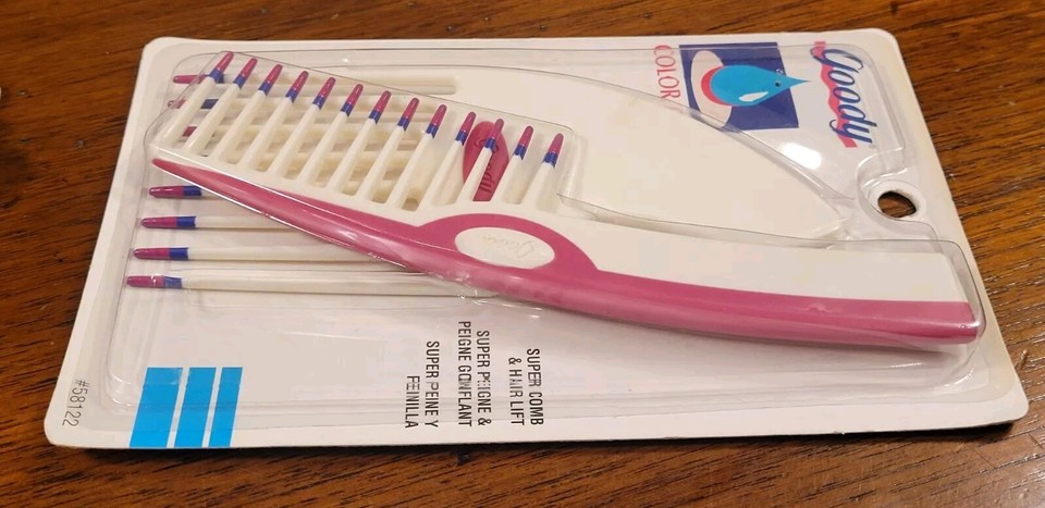 GOODY Super Comb And Small Handle Lift 58122 1994 Vintage Pink Purple ...