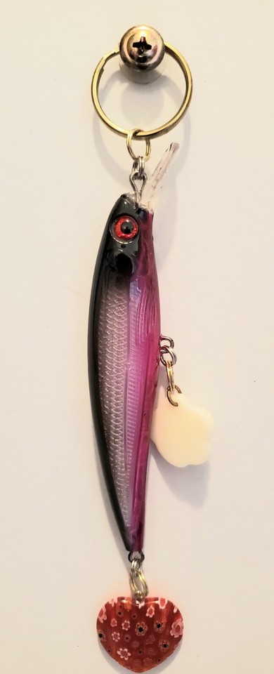 Purple Black Diving Fishing Lure Key Ring Rose / Heart Ornament L-20 | eBay