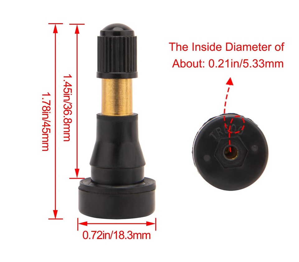 TR600HP High Pressure Valve Stems, Heavy Duty Valve Stems | Brass ...