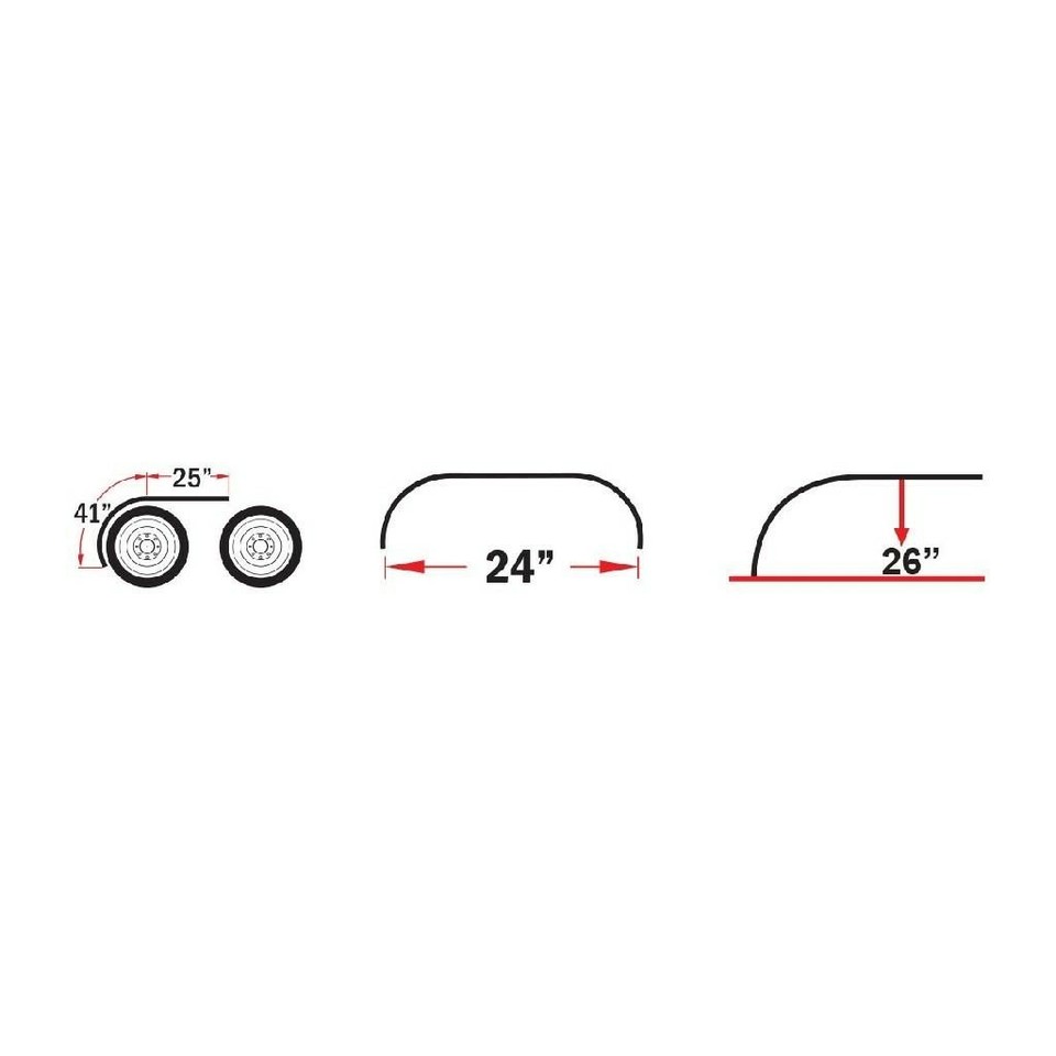 Stainless Steel 66 Inch Standard Smooth Long Front Half Fender With ...