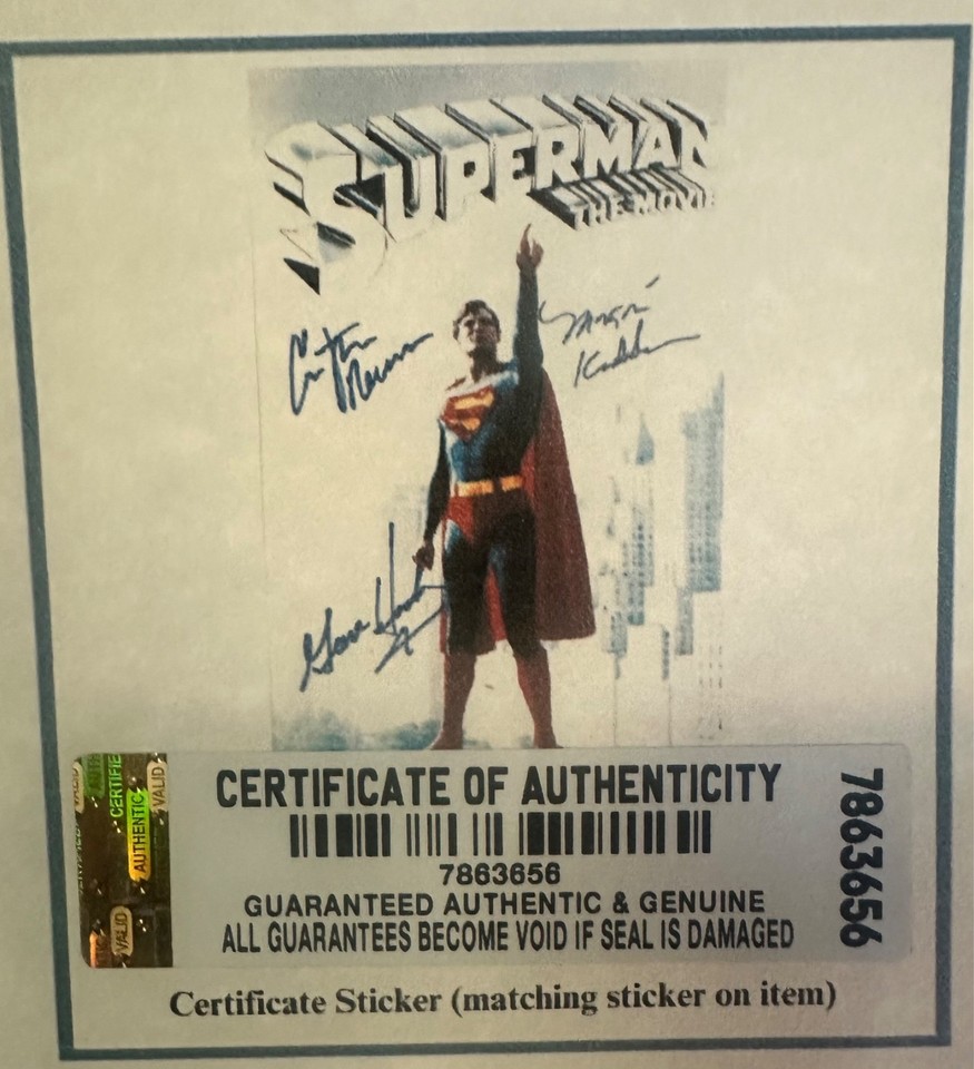 SUPERMAN,CHRISTOPHER REEVE • MARGOT KIDDER • GENE HACKMAN SIGNED 8x12 ...