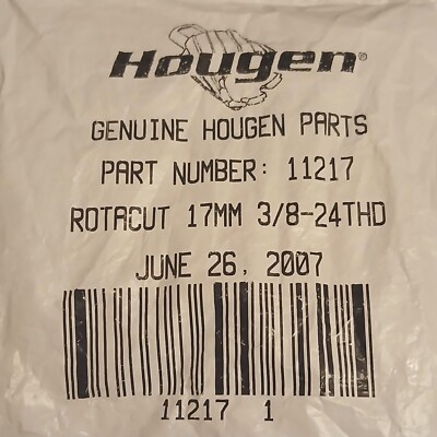 Hougen Rotacut 17mm 11217 Sheet Metal Cutter 3/8-24THD 17mm or .6693 ...