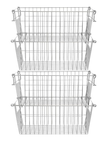 Chest Freezer Basket Stackable Baskets Pantry Storage And Organization ...