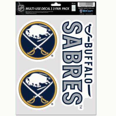 Buffalo Sabres Wincraft NHL Decal Sheet(3 Decals) Multi Use Decal | eBay