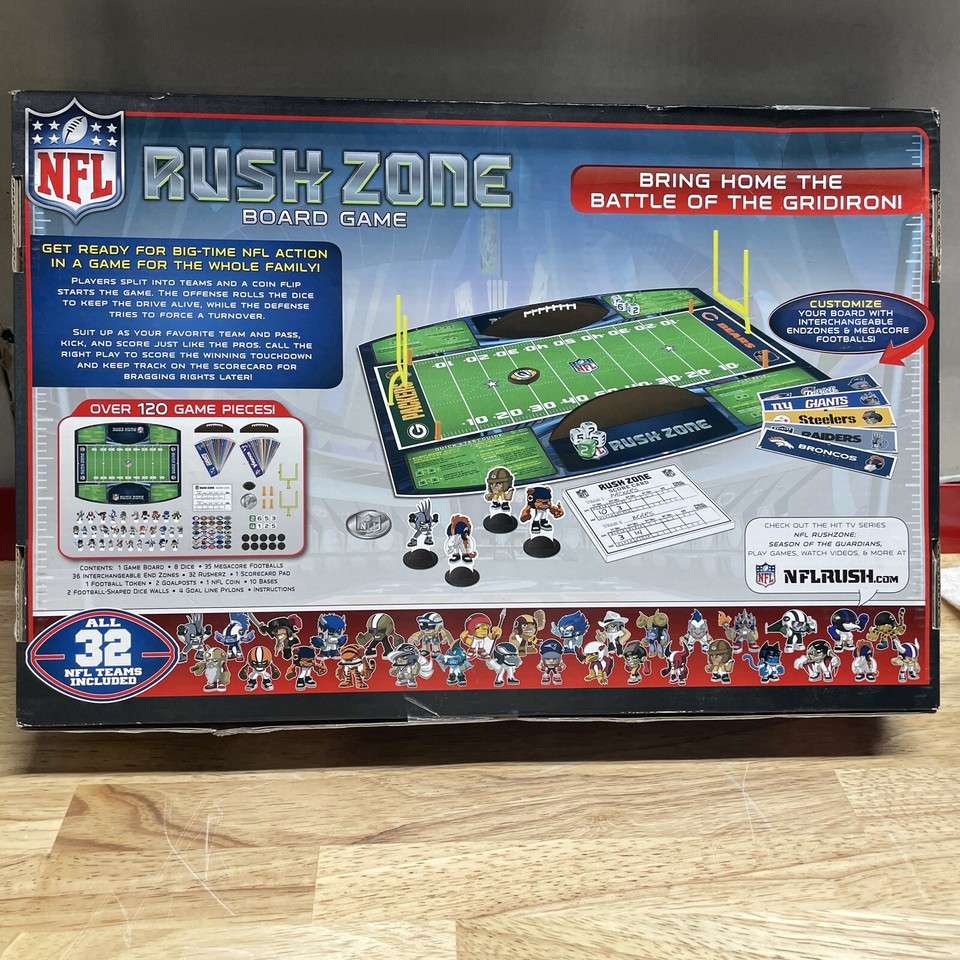 NFL Rush Zone Board Game All 32 Football Teams Included - New - Sealed ...