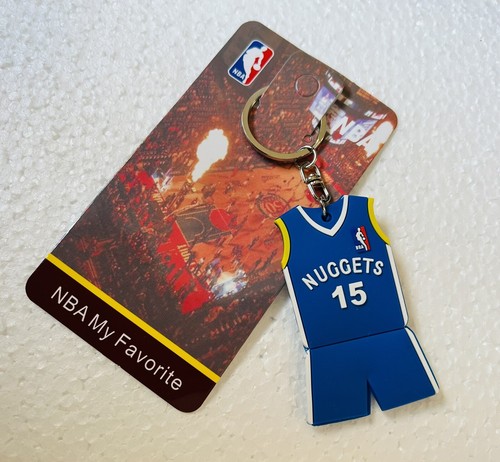Denver NUGGETS Key Chain / Jersey Style PVC Keyring With Famous Number ...
