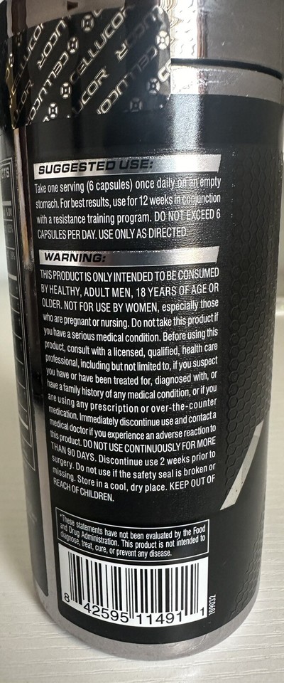 Cellucor P6 Ultimate GH Test Booster for Men Growth Hormone Support 180 ...