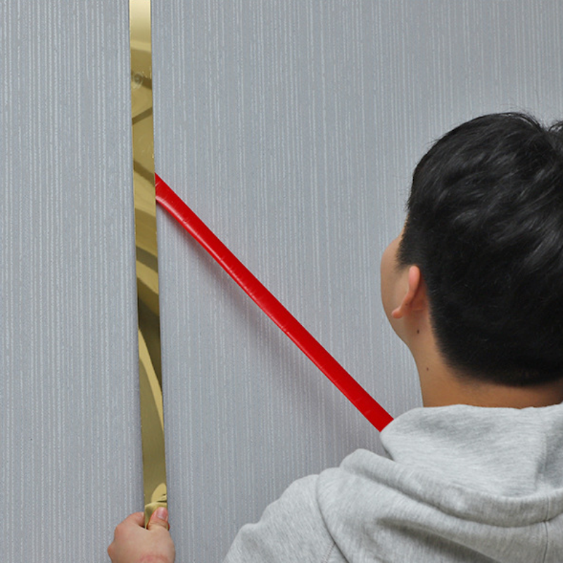 3M Stainless Steel Mirror Flat Wall Moulding Trim Line Sticker Self ...