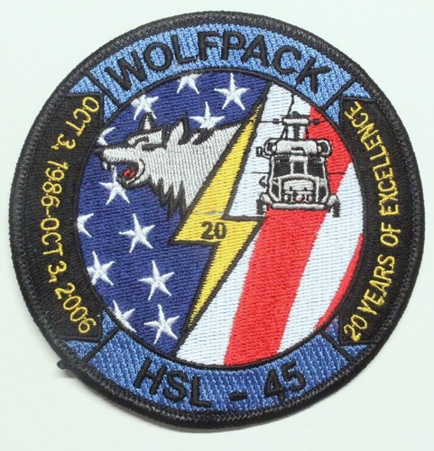 USN Navy patch: Helicopter Antisubmarine Squadron 45 - HSL-45, 20th ...