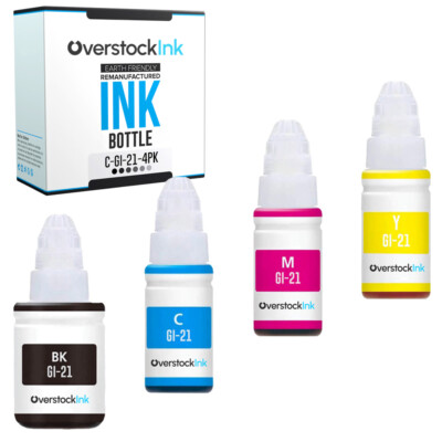 4-Pack Compatible OSI Canon GI-21 Ink Bottles for Canon PIXMA G1220 ...