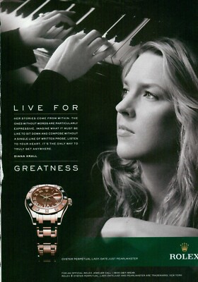ROLEX Watch Magazine Print Ad Advert Jewelry ACCESSORIES DIANA KRALL ...