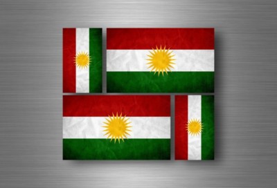 4x sticker flag car motorcycle decal bumper peshmarga kurdistan kurdish ...