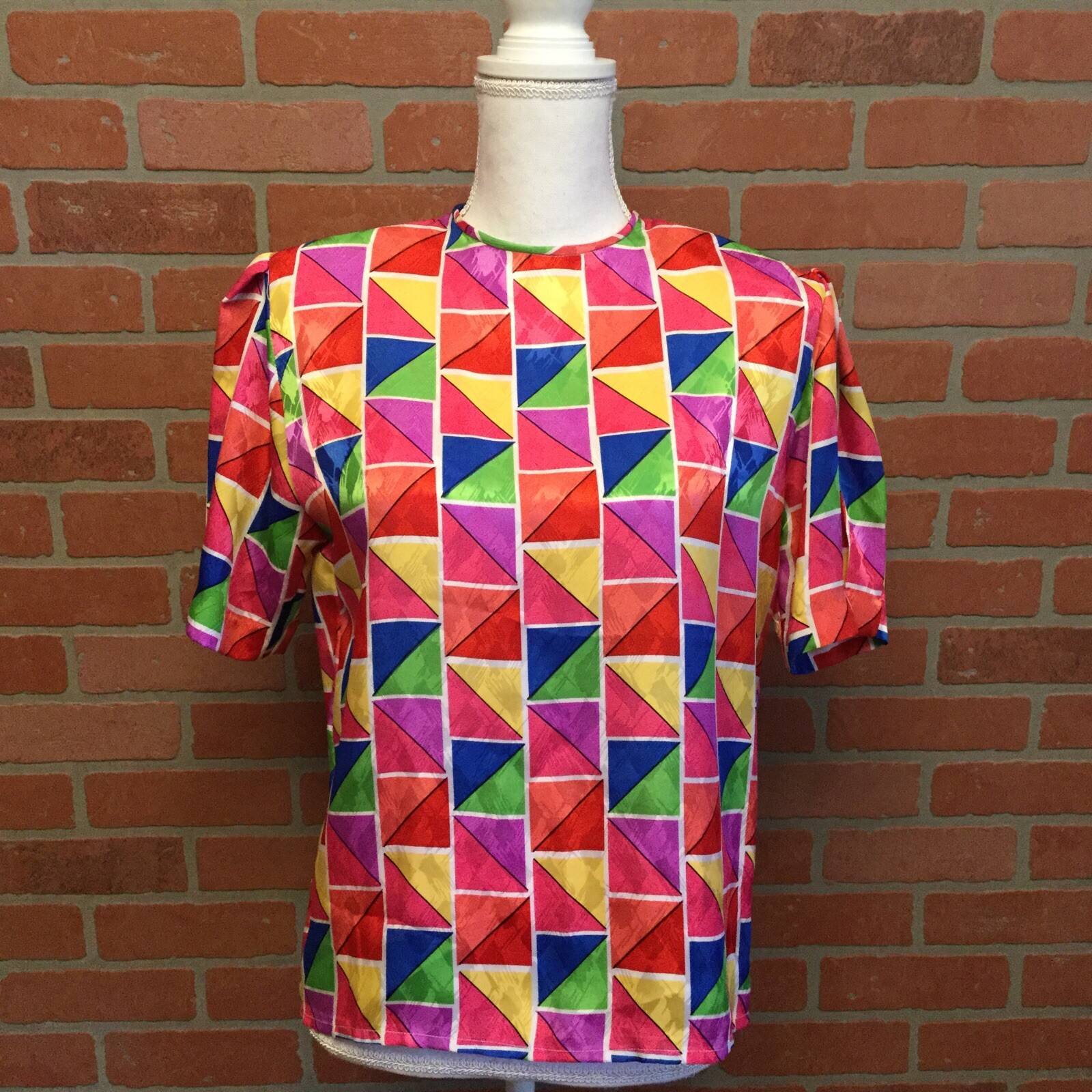 Pierre Cardin primary colors 80’s triangle geometric … - Gem