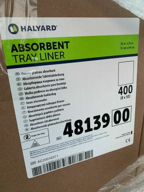 Halyard 48139 Absorbent Tray Liner 20"x25" Case of 400 for sale online ...