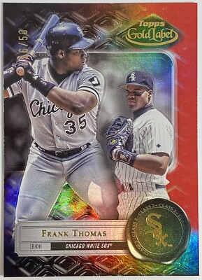 2022 TOPPS GOLD LABEL FRANK THOMAS CLASS 2 RED #8 CHICAGO WHITE SOX /50 ...
