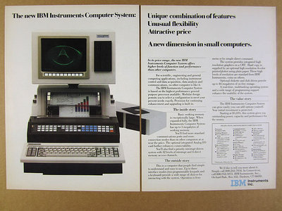 1982 IBM Instruments Computer System color photo vintage print Ad | eBay