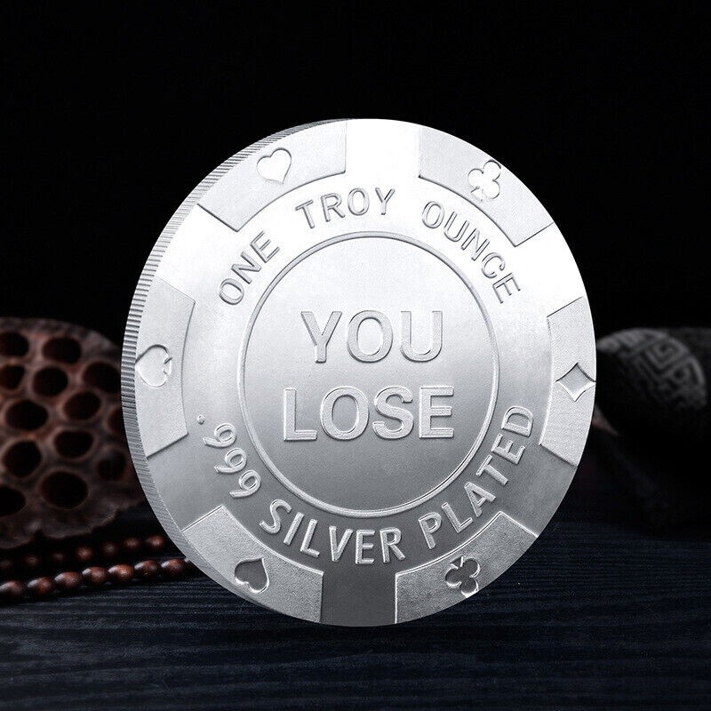 Silver You Win You Lose Sexy Lady Heads Tails Challenge Token Coin | eBay